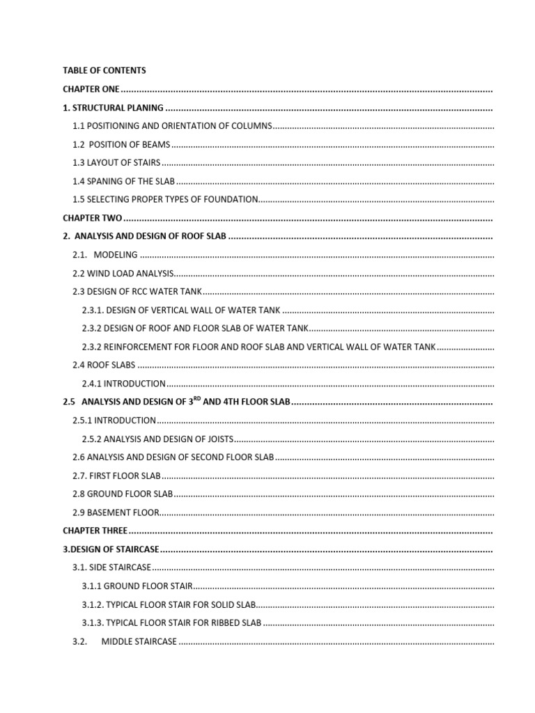 TABLE OF CONTENTS | PDF | Stairs | Beam (Structure)