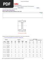 AISC Shapes W SI Unit Final | PDF | Structural Engineering