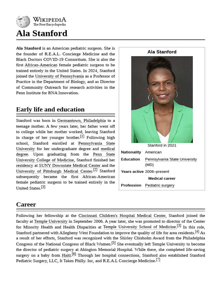 Ala_Stanford | PDF | Health Care | Medicine