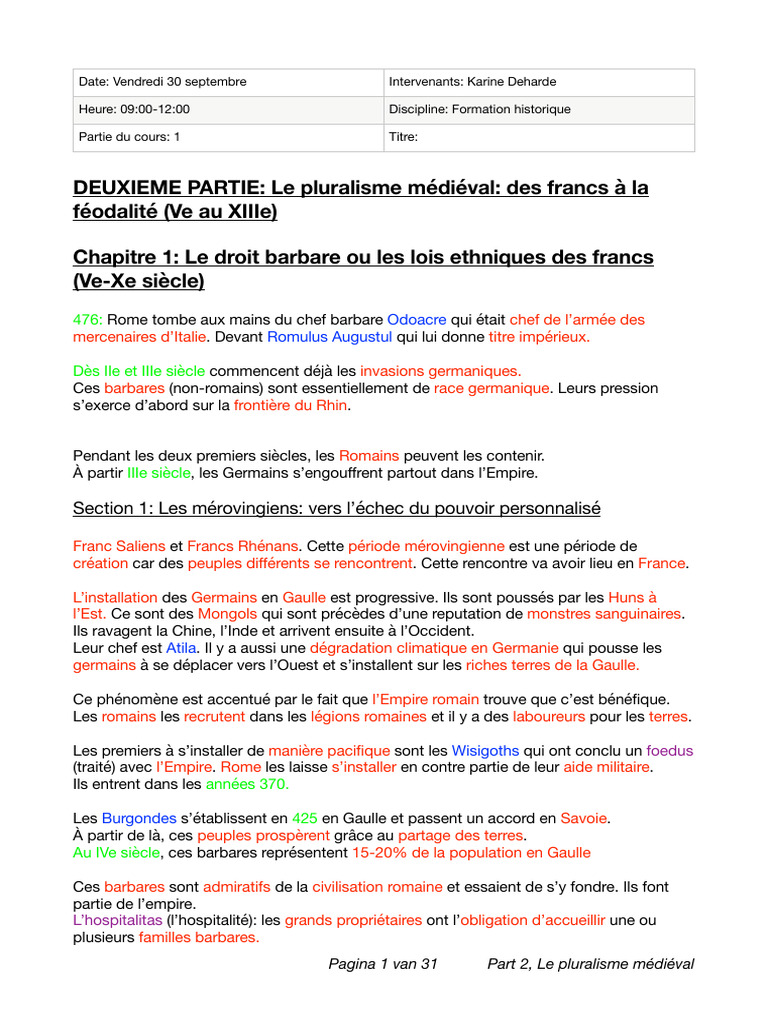 Pluralisme médiéval : Les Francs et Clovis | PDF | Charlemagne | Franks