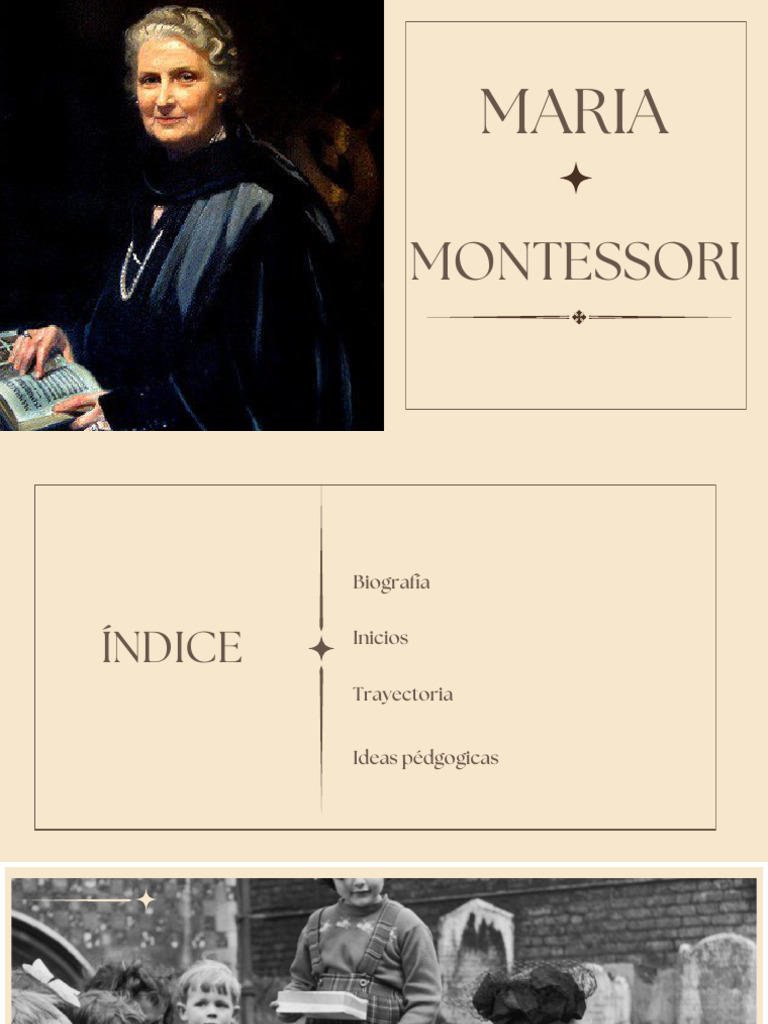 Biografía y Método de María Montessori | PDF | Educación Montessori ...