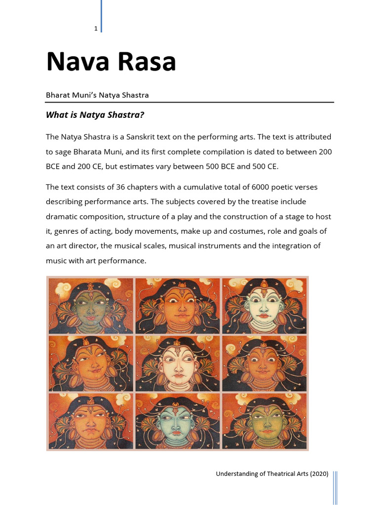 Basic Understanding of Rasa Theory | PDF