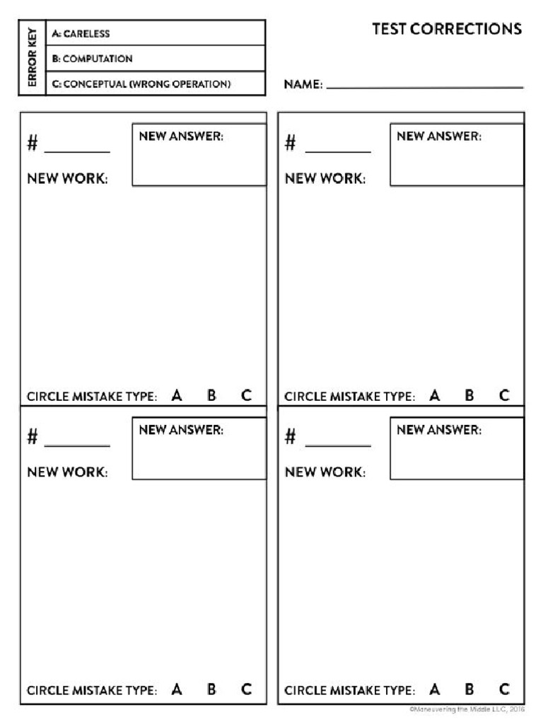 Test Corrections | PDF
