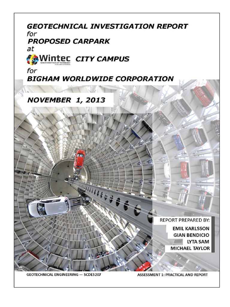 Geotechnical Report for Wintec Car Park | PDF | Soil | Earth Sciences