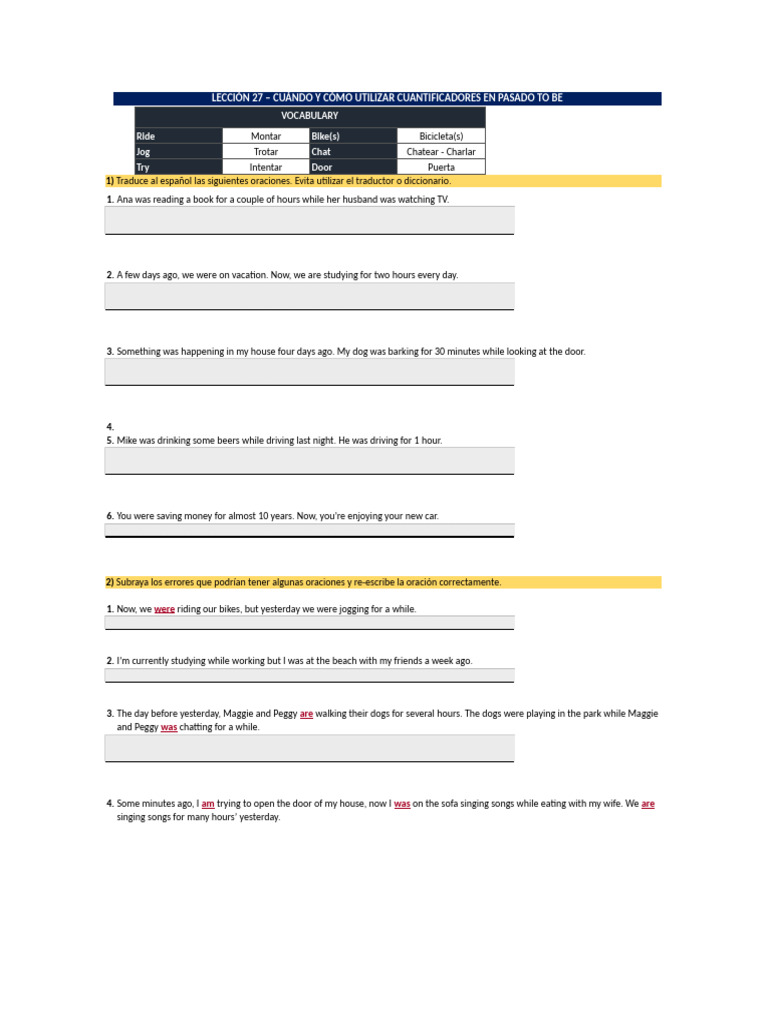 LECCIÓN 27 For Sts | PDF