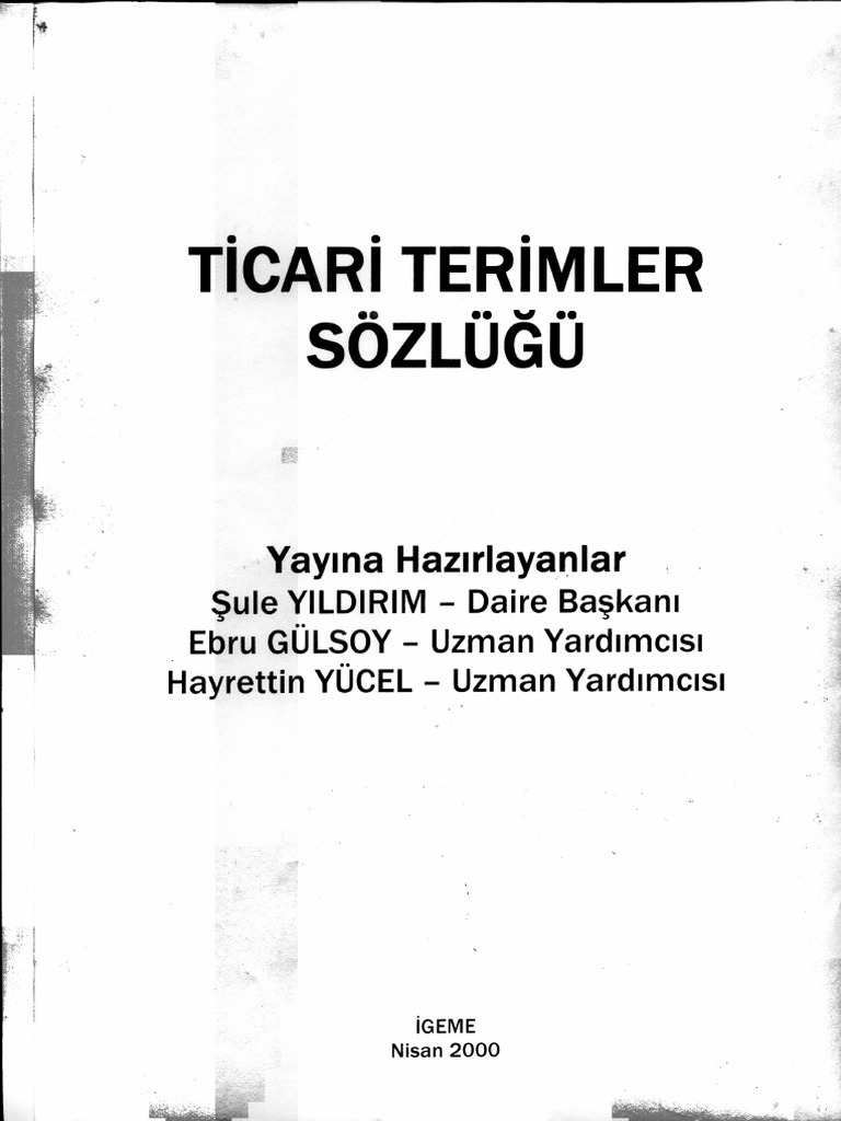 Ticari Terimler | PDF