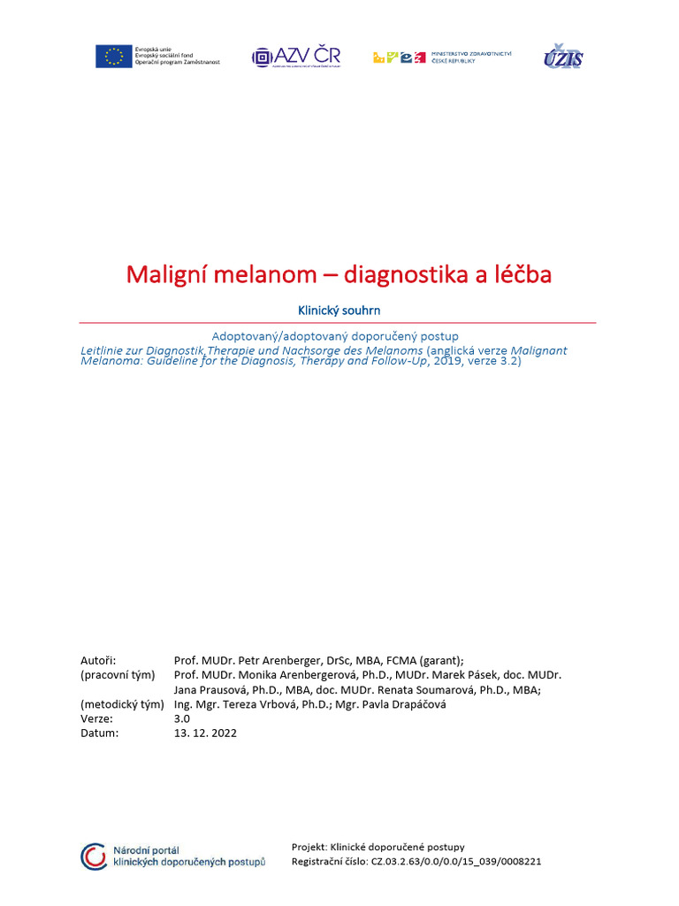 36 Maligni Melanom Souhrn | PDF