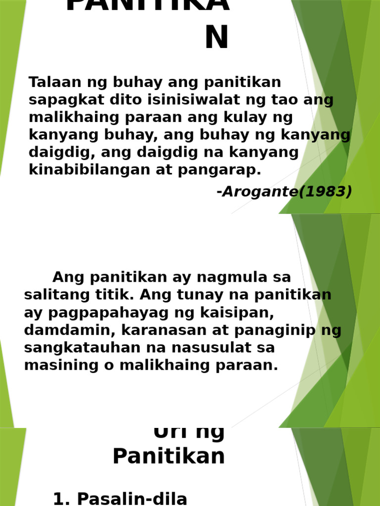 Panitikang Panlipunan Mga Uri Ng Panitikan | PDF