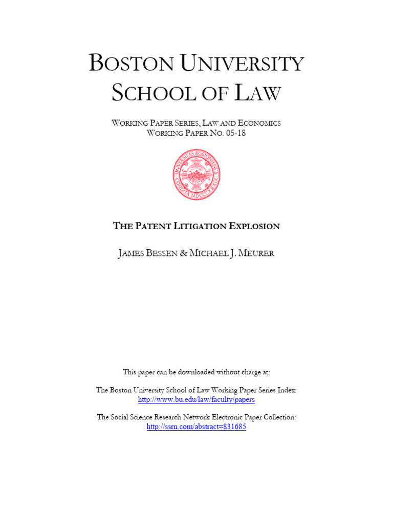 The Patent Litigation Explosion | PDF | Patent | Lawsuit