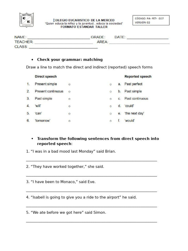 Reported Statements IV Term | PDF | Semiotics | Syntax