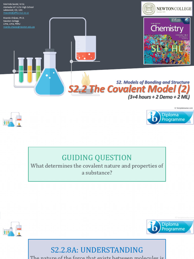 09B Ib Chemistry (SL+HL) - S2.2 The Covalent Model | PDF ...