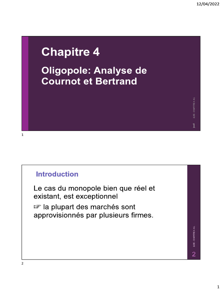 CH4-oligopole-partie 1 - 2eLSE VE | PDF