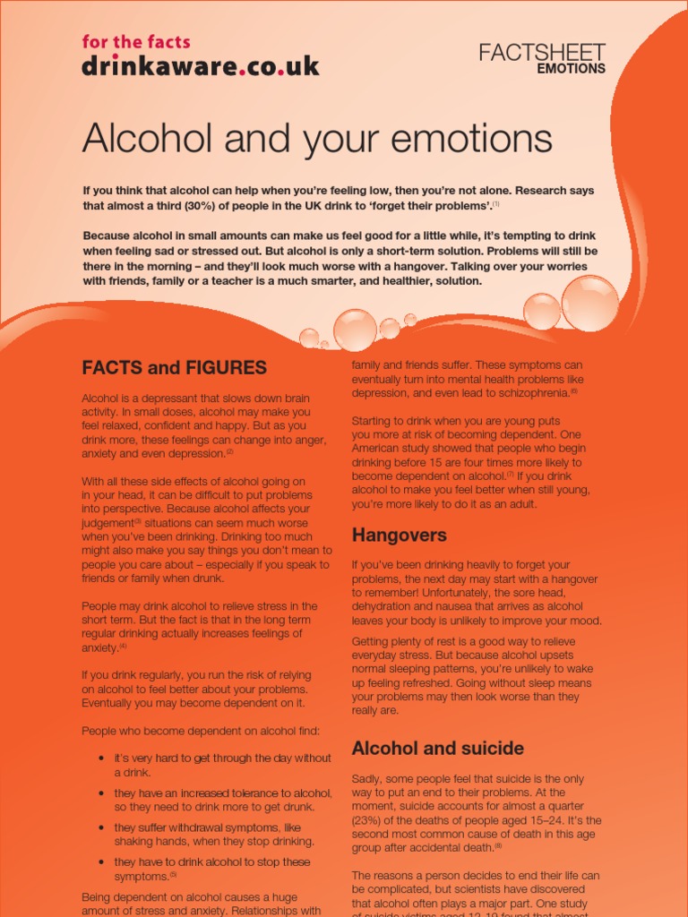 Alcohol and Your Emotions | Download Free PDF | Alcoholism | Mental Health