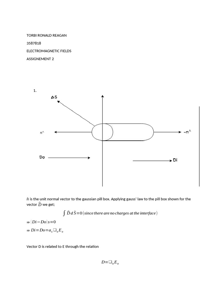 EMFIELDS ASSIGNMENT 2 | PDF | Electric Field | Magnetic Field