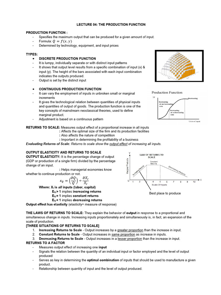 Econ Midterm Reviewer | PDF | Production Function | Monopoly