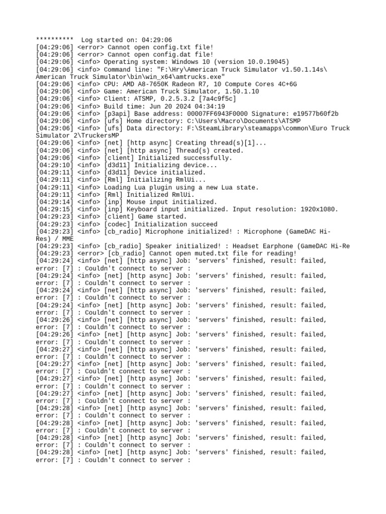 Client 2024 06 27 Log | PDF | Input/Output | Computing