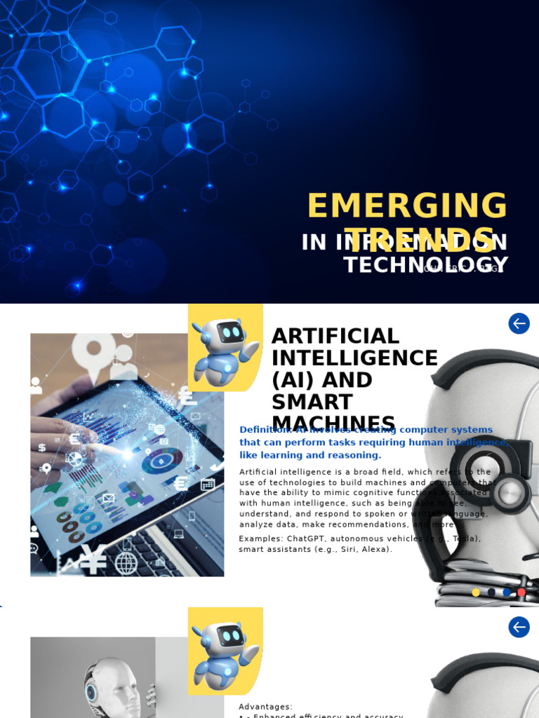 Emerging Trends in Information Technology | PDF | Internet Of Things | Augmented Reality