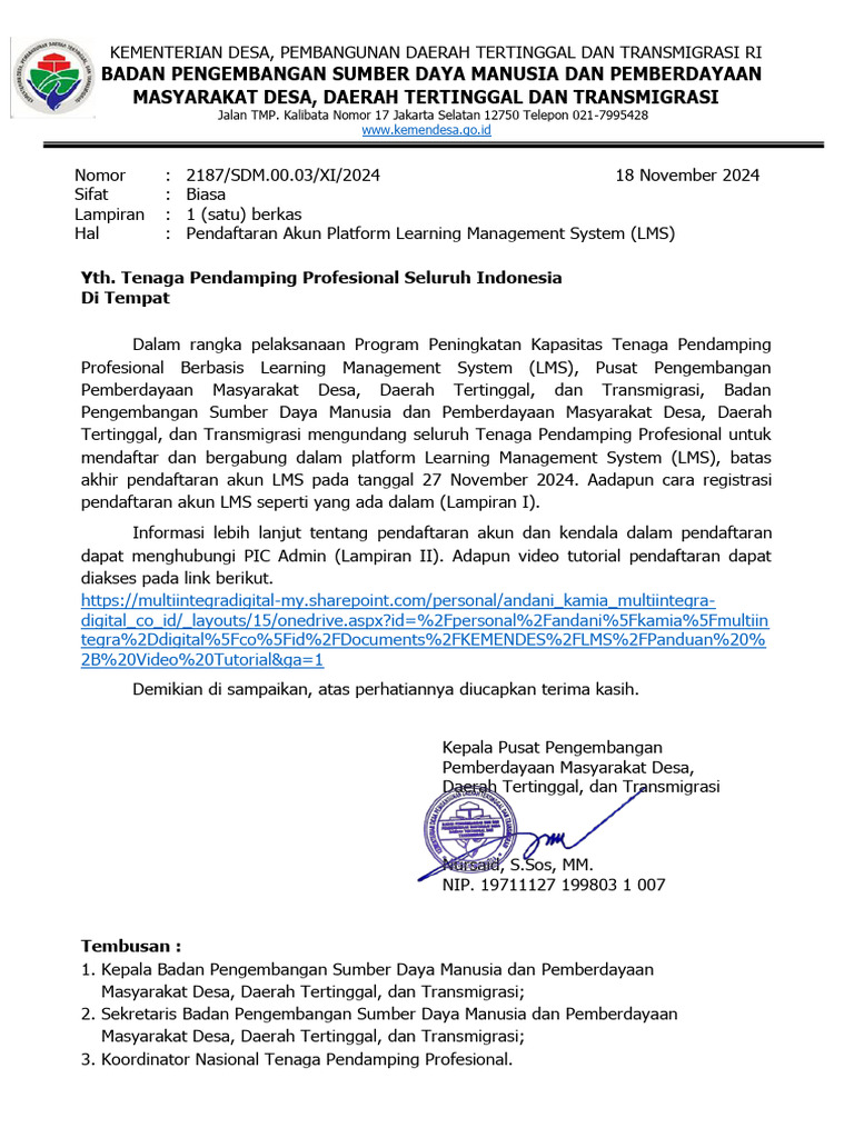 Ijin Ttd Pendaftaran Akun Platform Lms 241119 171736 Pdf