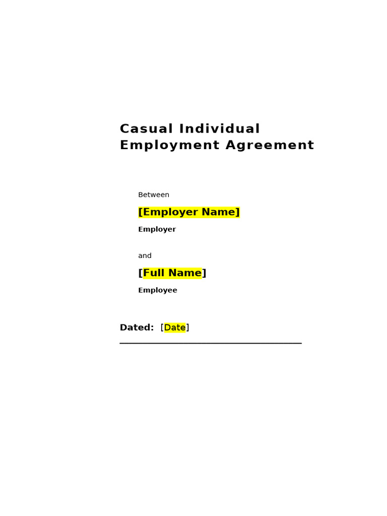 IEA template (Casual) | PDF | Employment | Intellectual Property