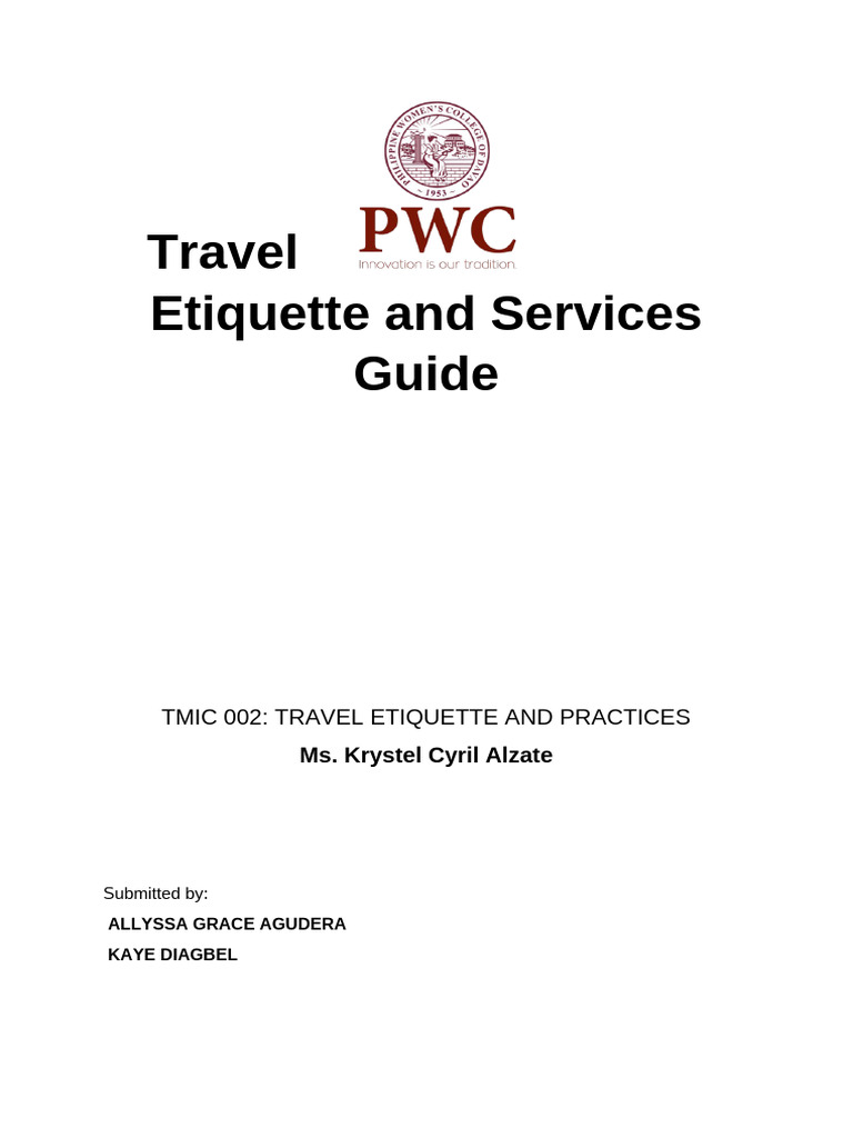 Travel Etiquette for Tourists | PDF | Gratuity | Nonverbal Communication