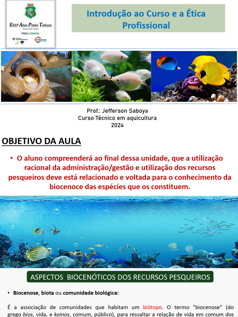 Aula 5.Biocenose Dos Recursos Pesqueiros-1 | PDF | Reprodução | Oceanos
