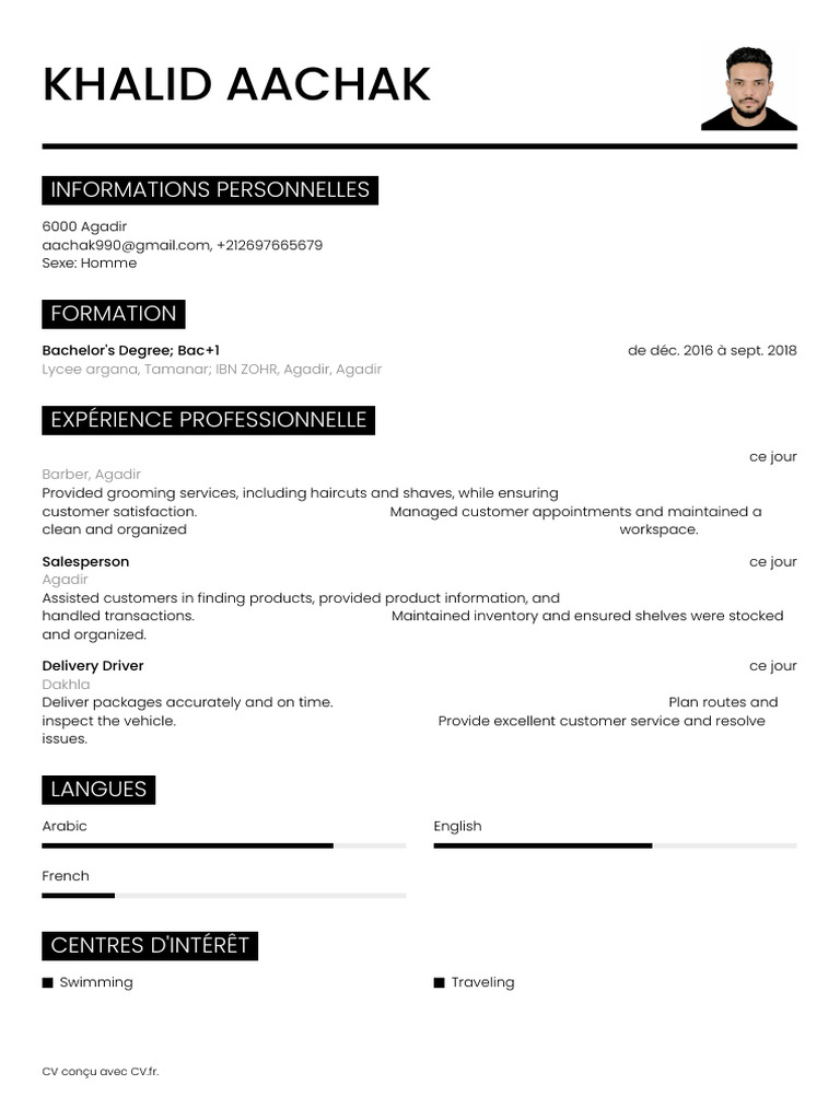 Khalid Aachak's Professional CV | PDF