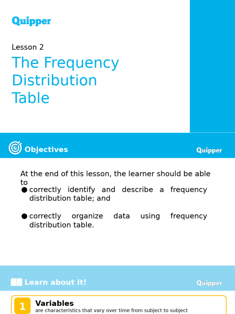 Understanding Frequency Distribution Tables | PDF | Probability ...