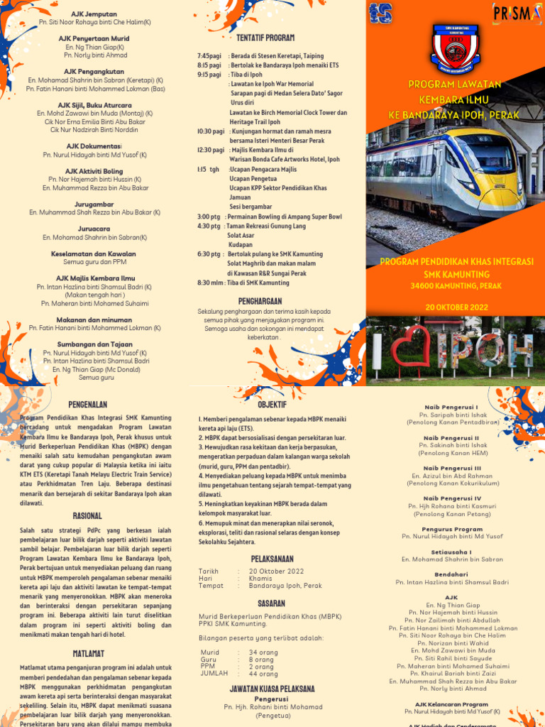 Pamplet Lawatan Ipoh | PDF