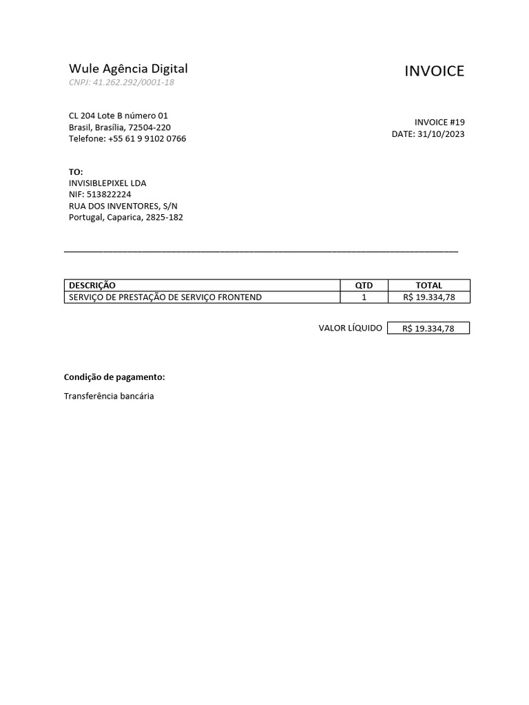 Invoice Inspire 19 | PDF
