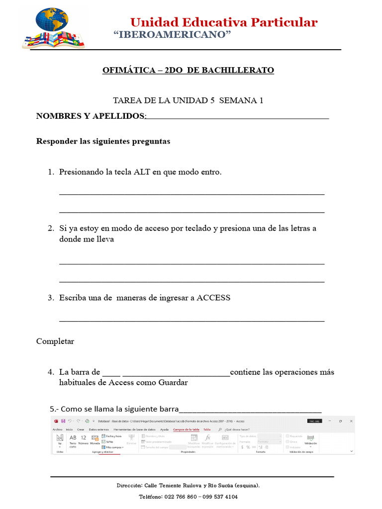 2do Infor U5 S1 Ofimatica Tarea | PDF
