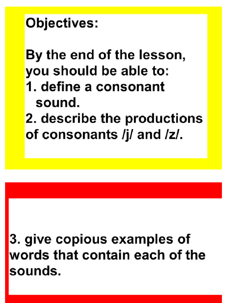 Selected Consonant Sounds | PDF