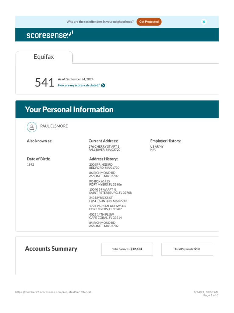 ScoreSense | Equifax Elsmore | PDF | Credit | Finance & Money Management