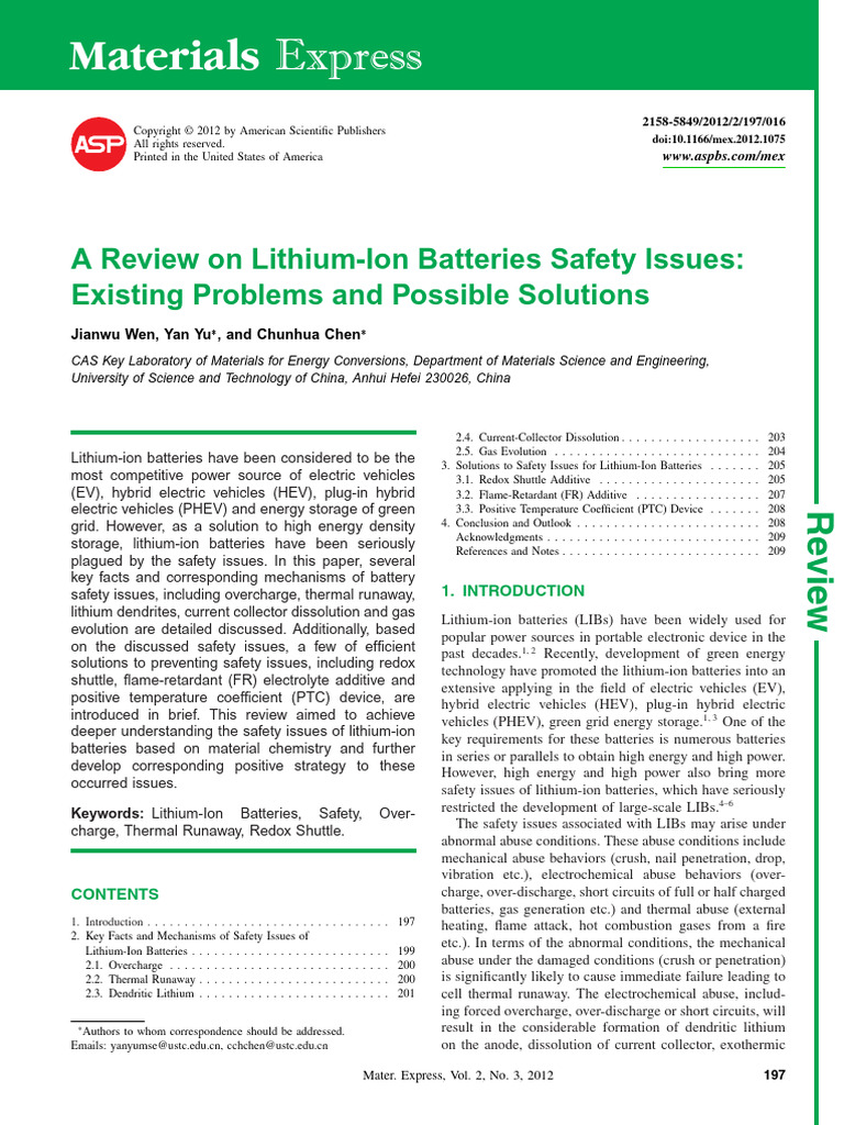 Review Li Ion Batteries | PDF | Lithium Ion Battery | Anode