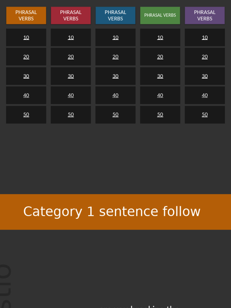 Phrasal Verbs Game | PDF | Syntax | Linguistics
