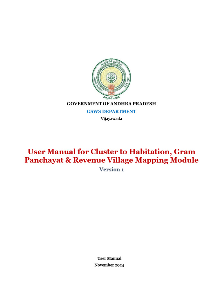 User Manual - Cluster Habitation Mapping | PDF