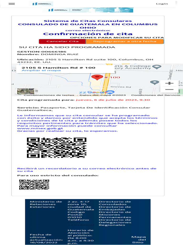 Confirmación Cita Pdf