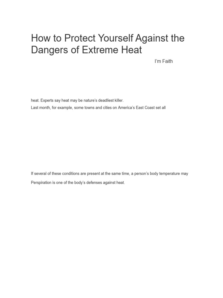 Extreme Heat | PDF | Heat Wave | Hyperthermia