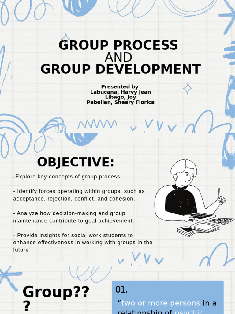 Blue Doodle Project Presentation | PDF | Conformity | Decision Making