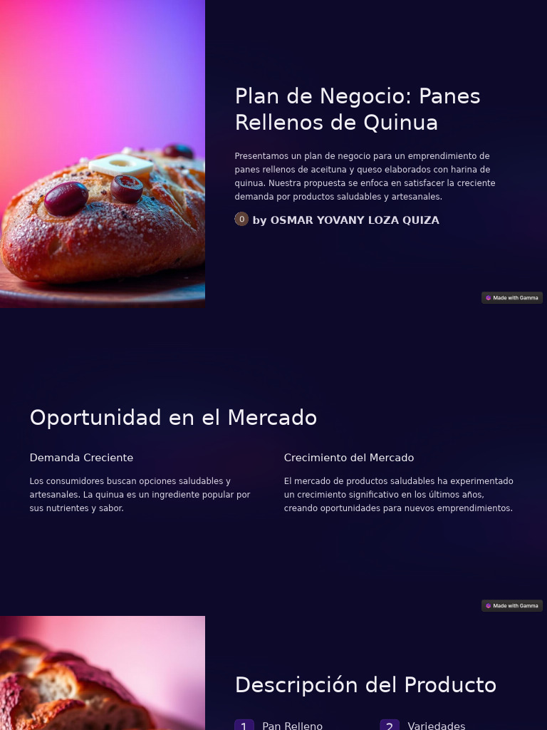 Plan-de-Negocio-Panes-Rellenos-de-Quinua (1) | PDF | Panes | Marketing