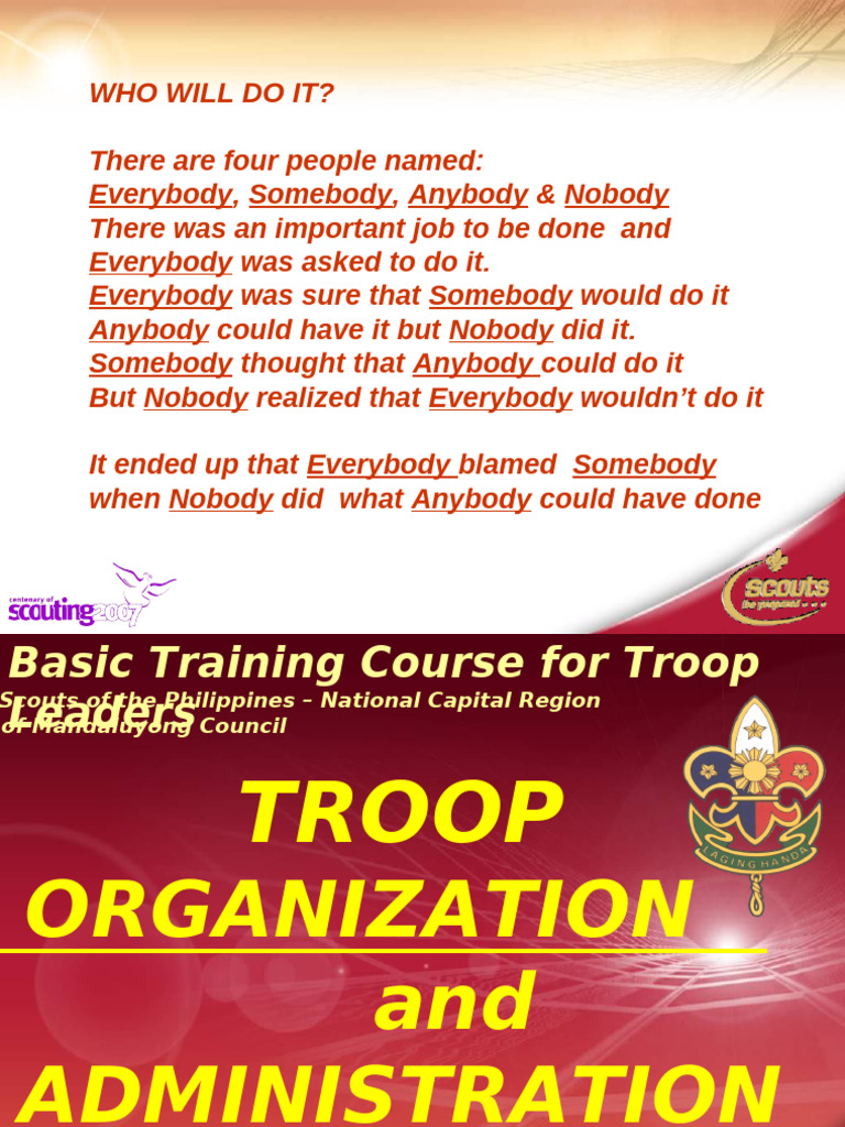 Session - Troop Organization and Administration | PDF | Scouting