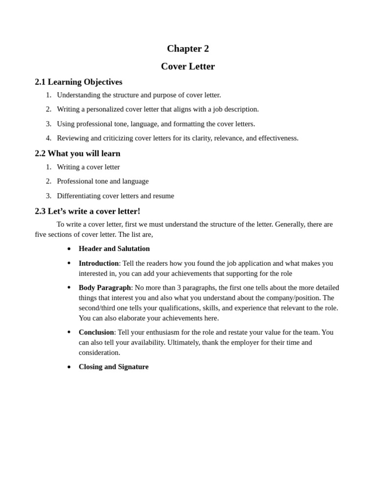 Modul Cover Letter | PDF | Résumé