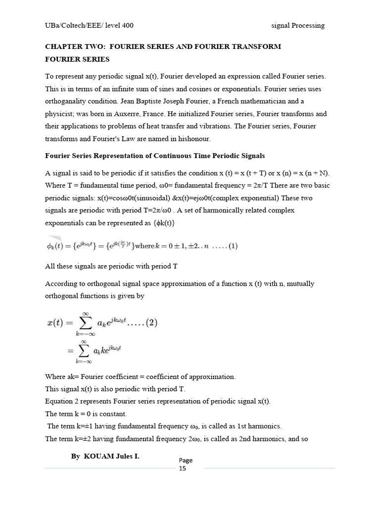 Fourrier Ok | PDF | Fourier Series | Fourier Transform