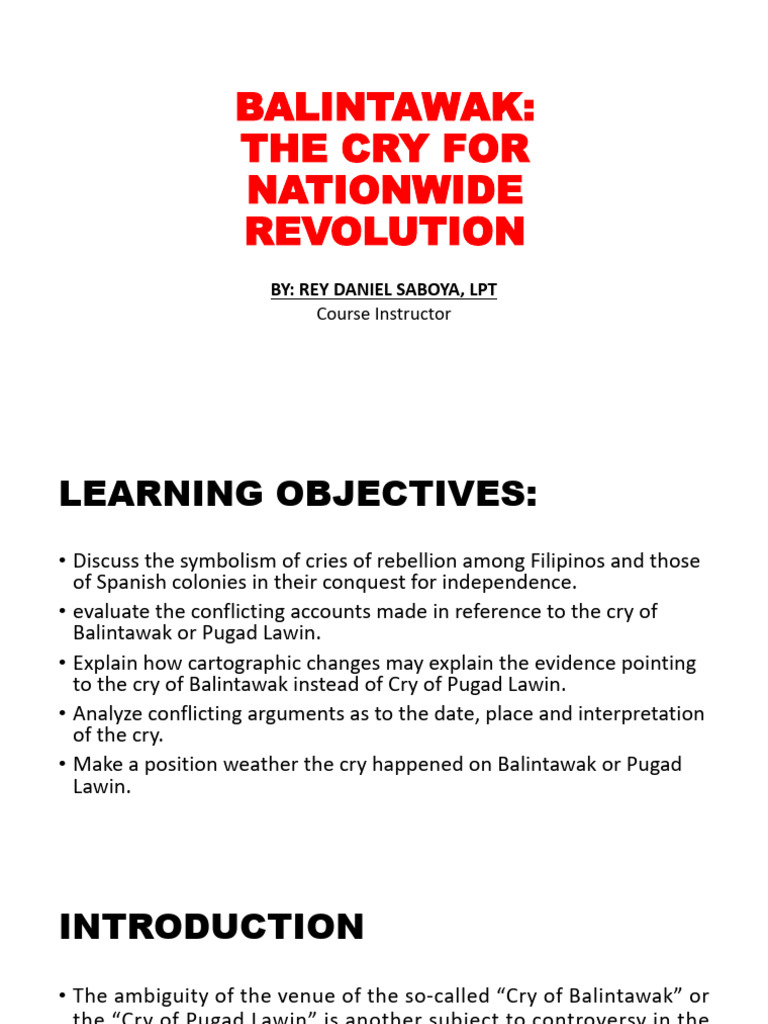 Chapter 3 Lesson 3 Cry of Balintawak | PDF | Philippines | Metro Manila
