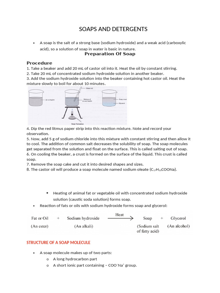 chemistry 10 | PDF | Soap | Detergent