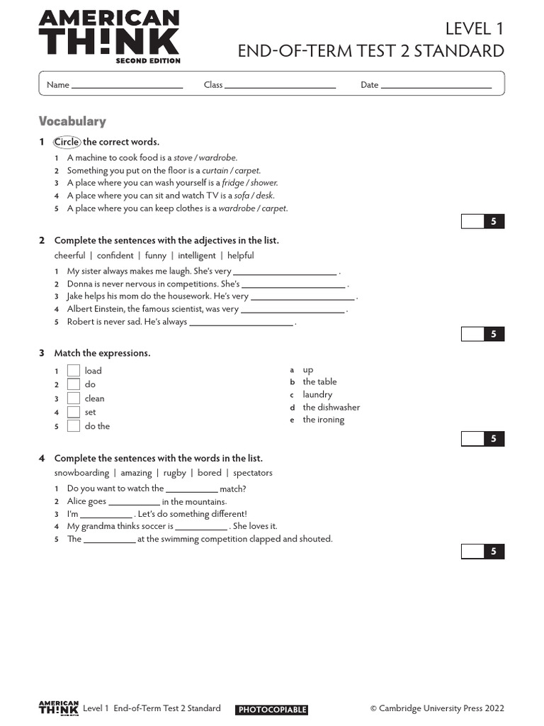 THK-EOT-U2S Without Answer | PDF