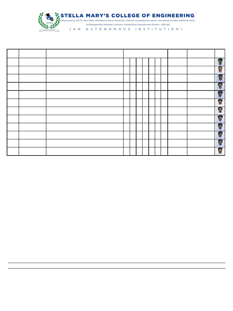 EC3401 Networks and Security AttendanceSheet | PDF