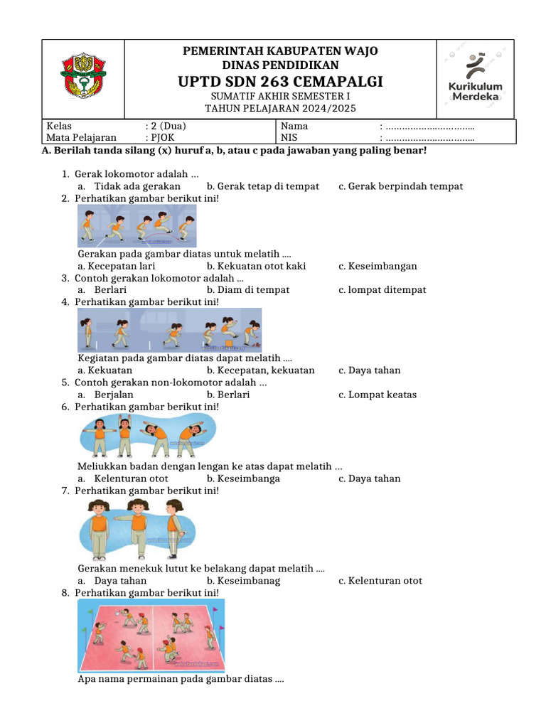 Soal Pjok Kelas 2 | PDF