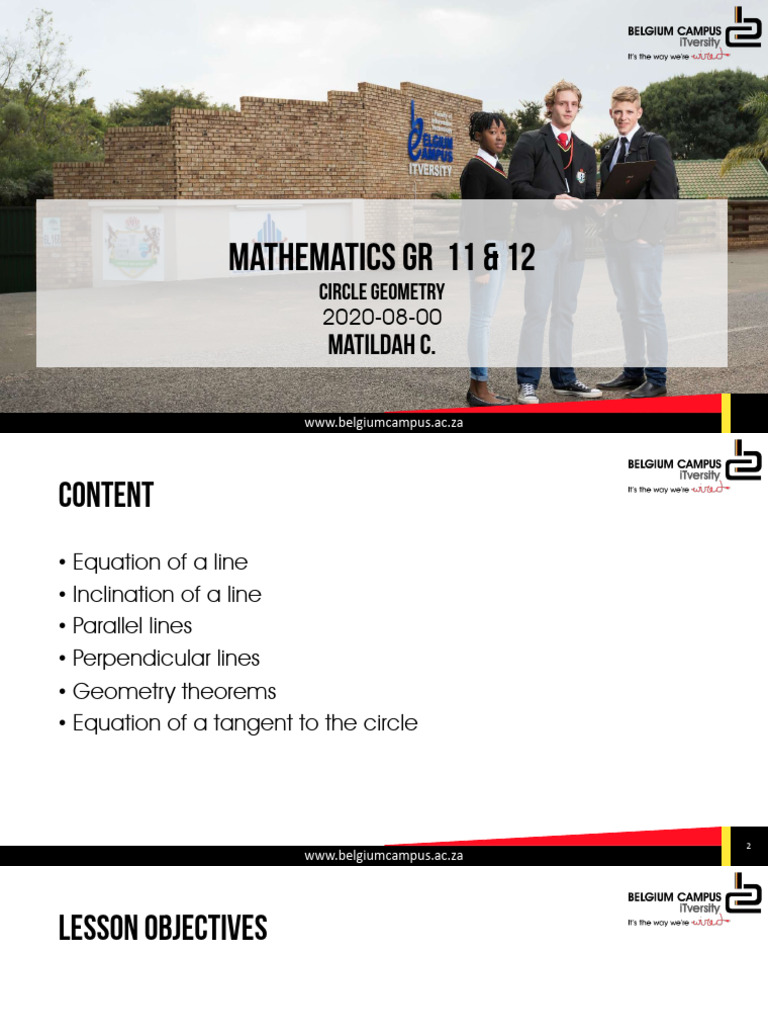 Analytic and Euclidean Geometry Compressed | PDF | Line (Geometry) | Circle