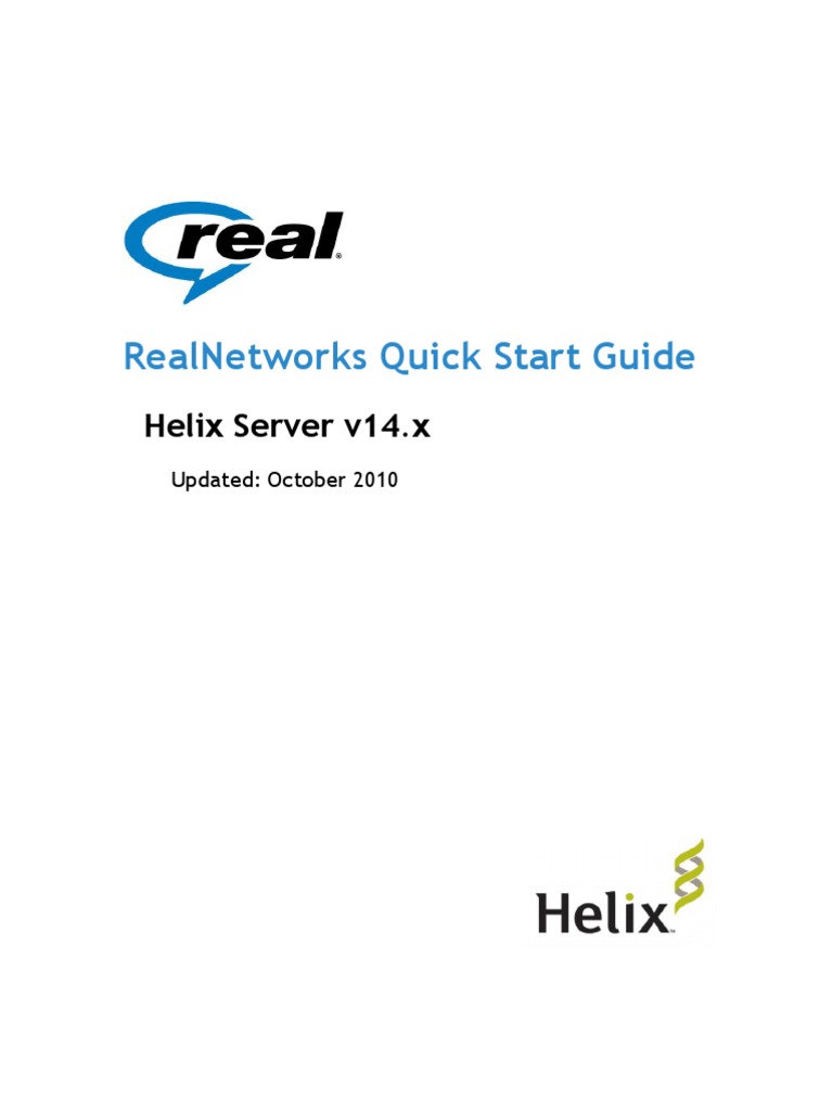 Helix Server v14 Quick Start | PDF | Streaming Media | Port (Computer ...