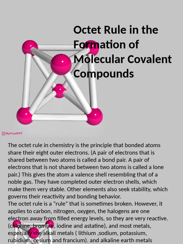Octet Rule in The Formation of Molecular | PDF
